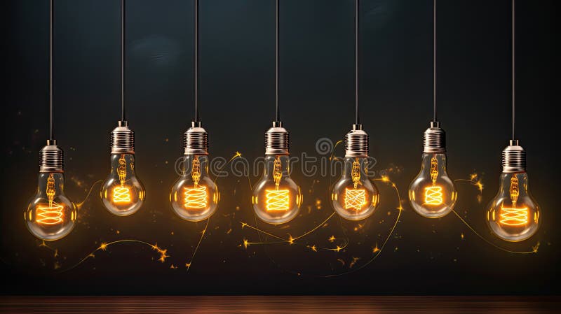 Filament Light Bulb on Chalk Board Stock Illustration - Illustration of ...