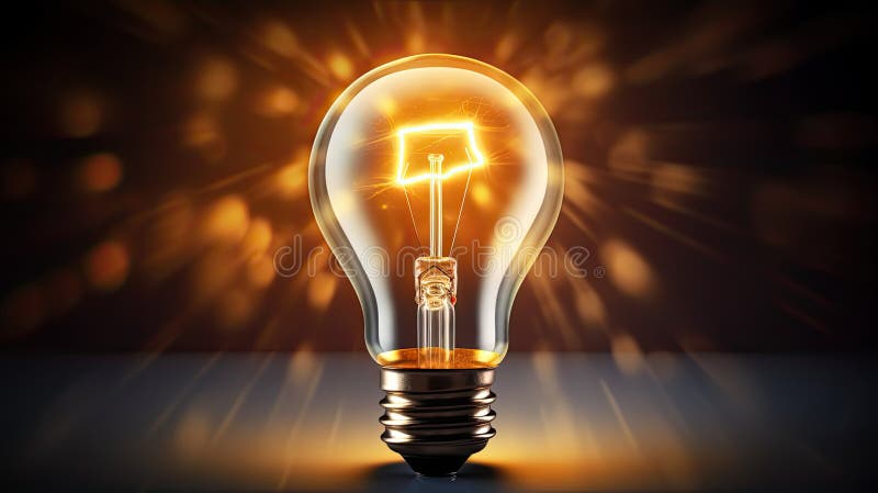Filament Light Bulb Clip Art Stock Illustration - Illustration of ...