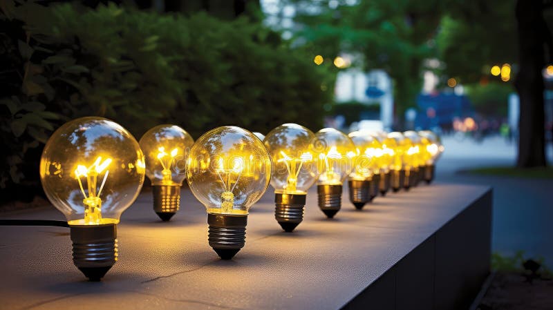 Filament Lightbulb Technology Stock Illustration - Illustration of ...