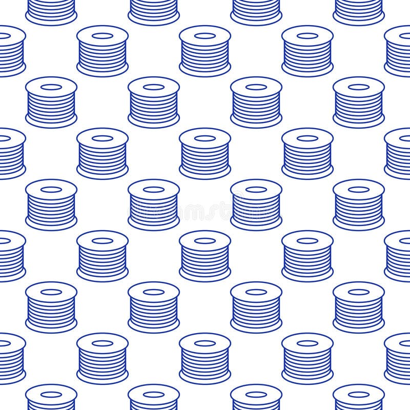 Filament Plastic Material Vector Concept Seamless Pattern in Outline ...