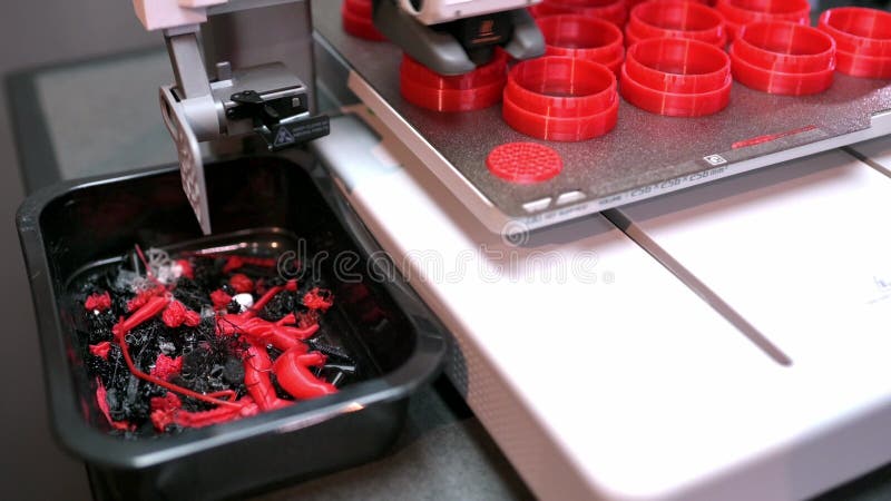 Filament Waste after 3d Printing Stock Footage - Video of industrial ...