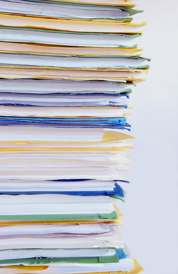 Piles of files stock image. Image of exhausted, notes - 8452473
