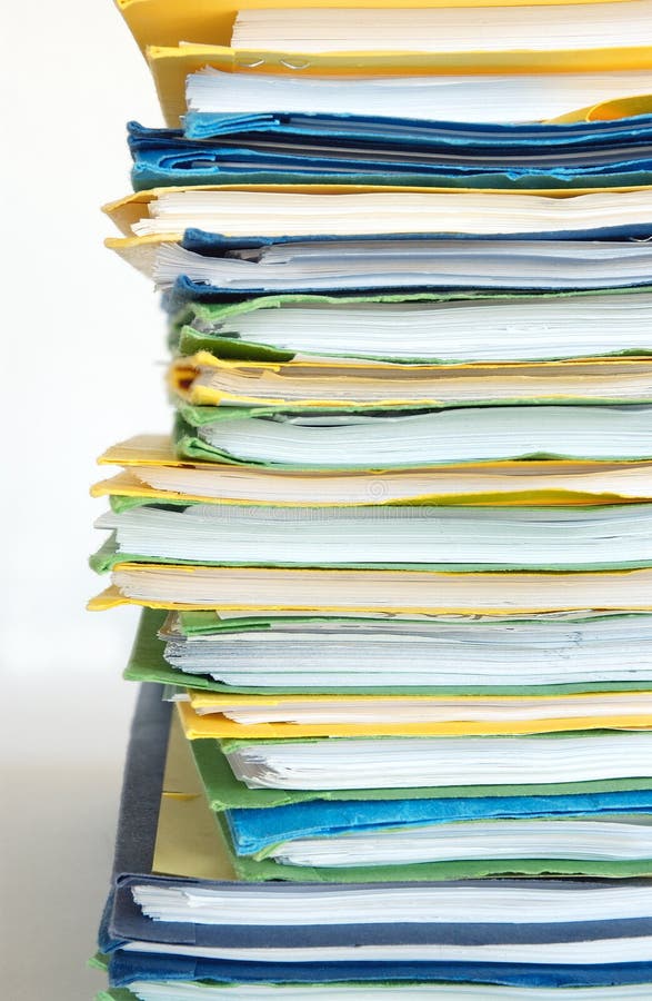 File stock image. Image of work, busy, folders, isolated - 1056565