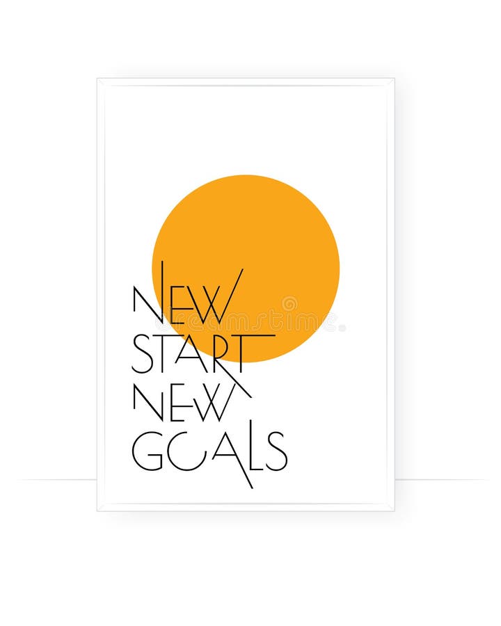 New Start New Goals, Vector Stock Vector - Illustration of poster ...