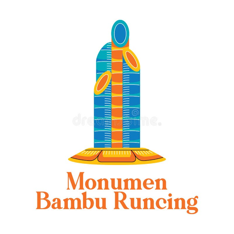 Monumen Bambu Runcing Vector Illustration Stock Vector - Illustration ...
