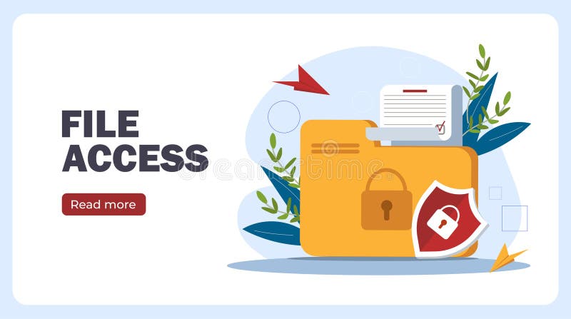 File access vector poster stock vector. Illustration of data - 310151419