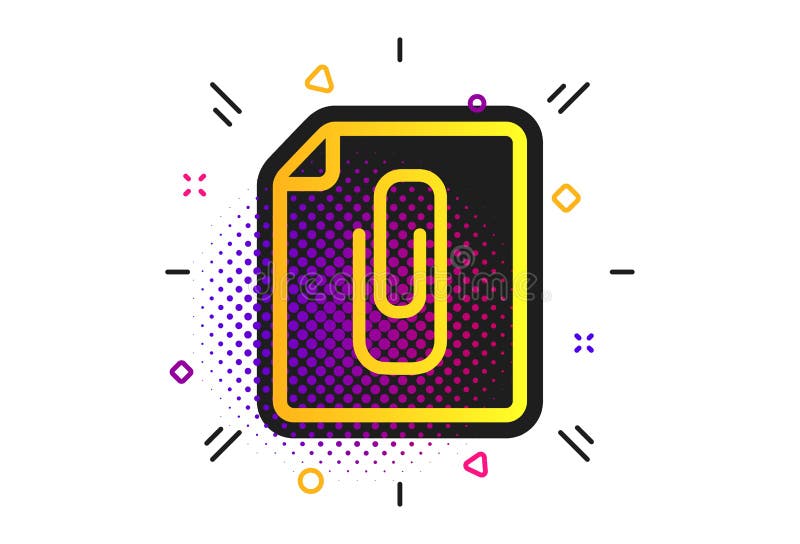 File Annex Icon. Paper Clip Symbol Stock Vector - Illustration of icon ...