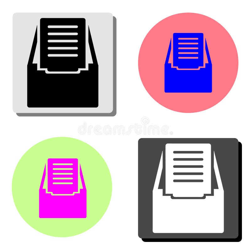 File Archive. Flat Vector Icon Stock Vector - Illustration of beauty ...