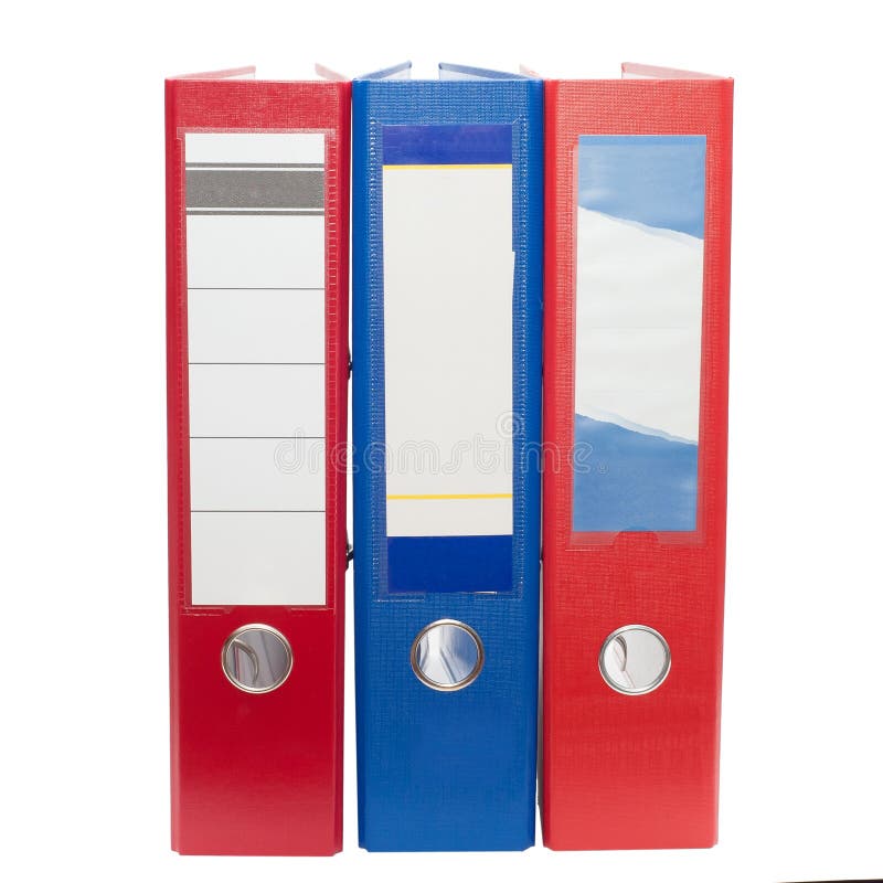 File Archive on White Background Stock Image - Image of bright ...