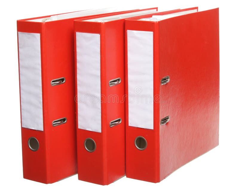 File Archive on White Background Stock Image - Image of bright ...