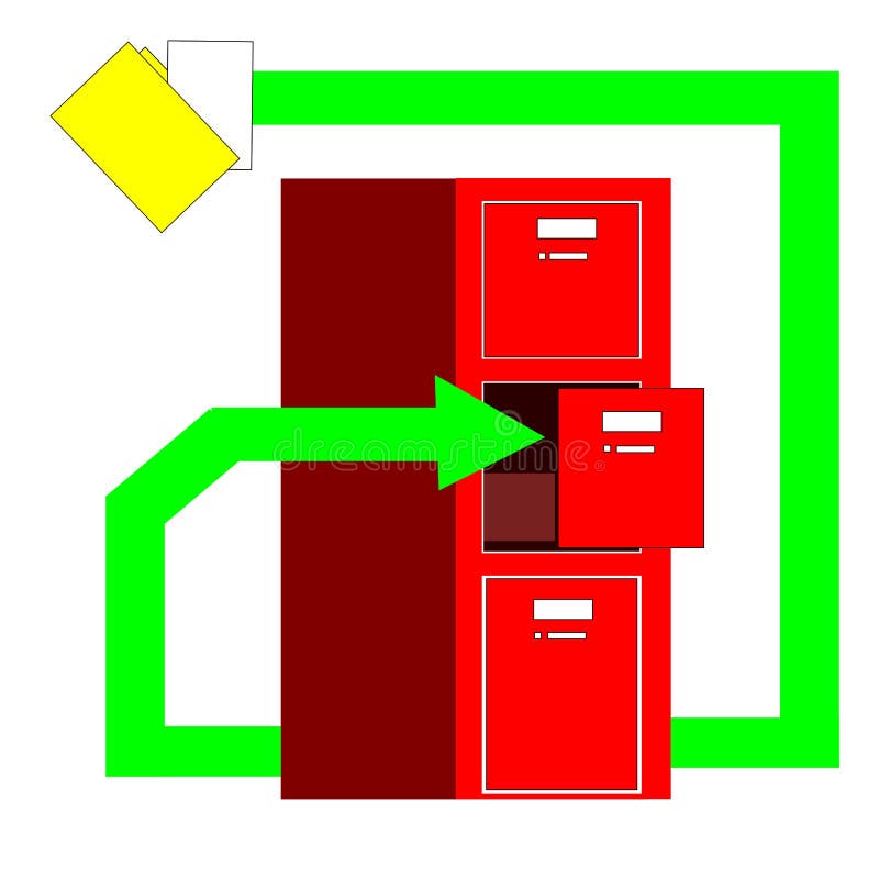 File it with arrow stock vector. Illustration of paper - 20014112