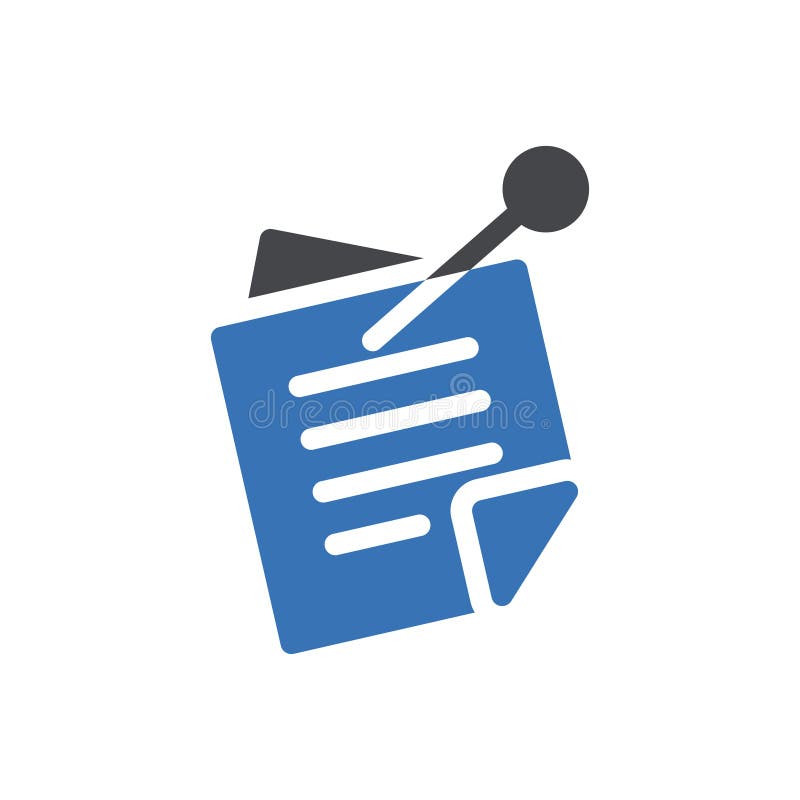 File Attach vector icon stock vector. Illustration of note - 121182203