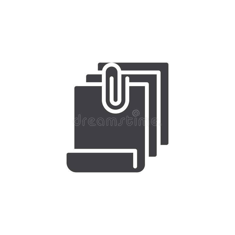 File attach vector icon stock vector. Illustration of fastener - 116418415