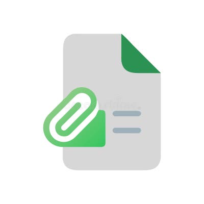 File Attachment Icon for Emails Stock Vector - Illustration of techicon ...