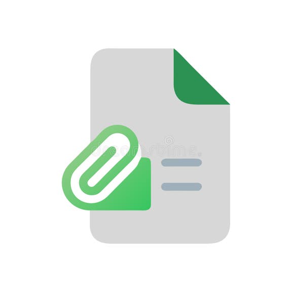 File Attachment Icon for Emails Stock Vector - Illustration of techicon ...