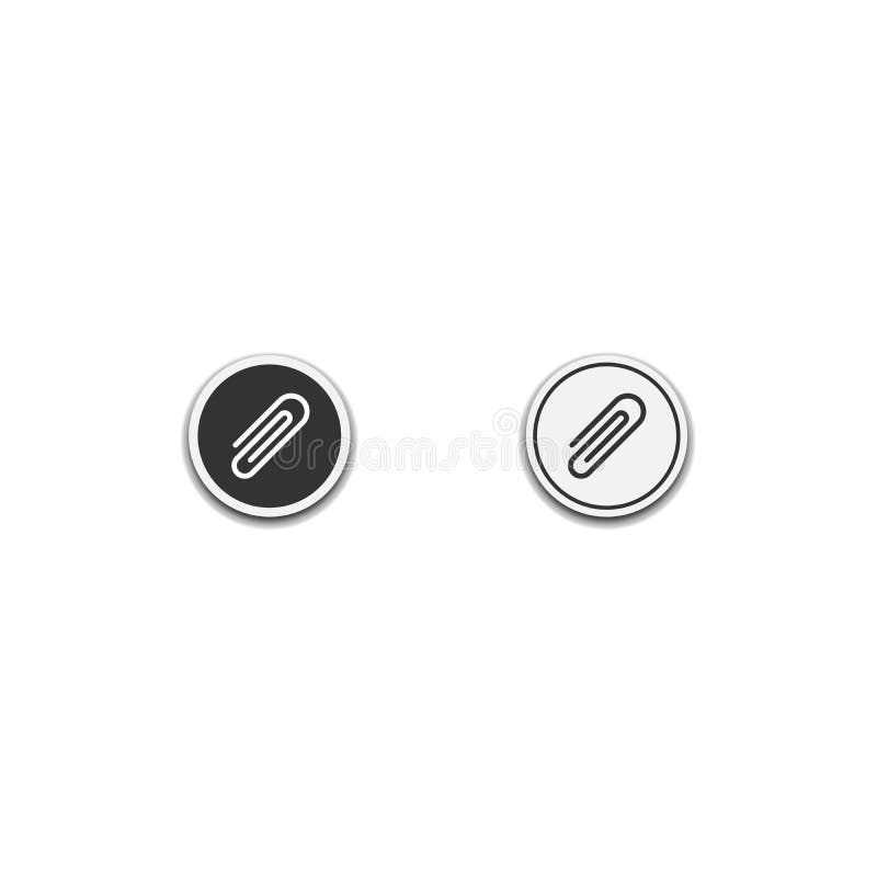 File Attachment Icon Isolated on White Background, Web Template Element ...