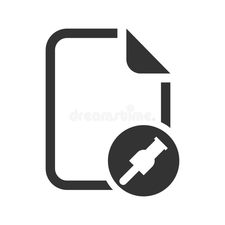 File attachment icon stock vector. Illustration of symbol - 175092863