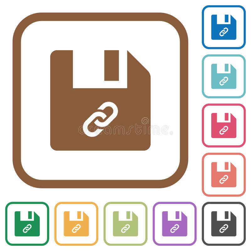 File Attachment Simple Icons Stock Vector - Illustration of disk ...