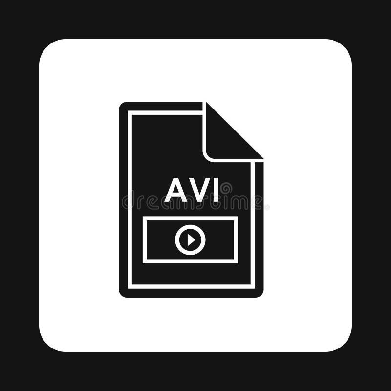 File AVI Icon, Simple Style Stock Vector - Illustration of install ...