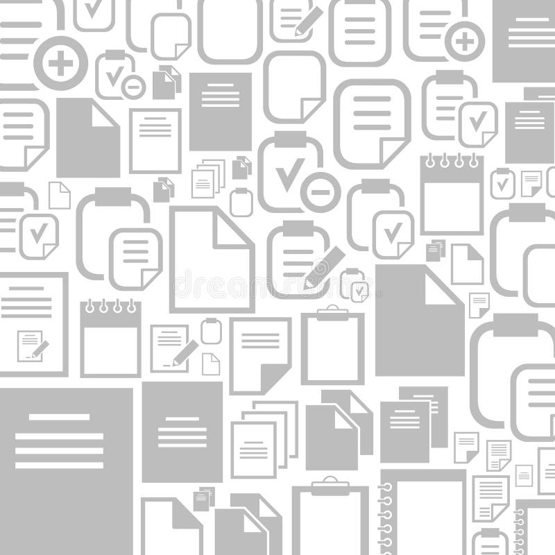 Vector Set of Flat Square Buttons with Office Stock Vector ...