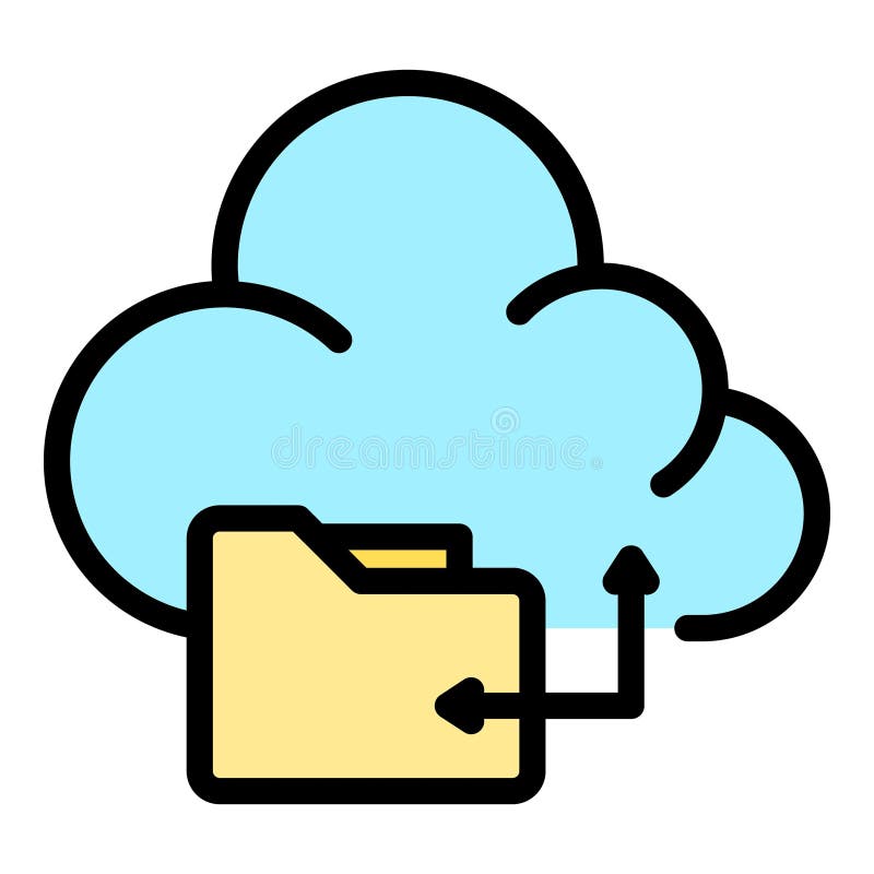 Backup Folder Icon Outline Vector. Data Storage Stock Vector - Illustration of server, computer ...