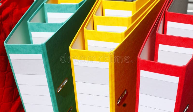 File Binders stock image. Image of binder, folder, files - 74914005