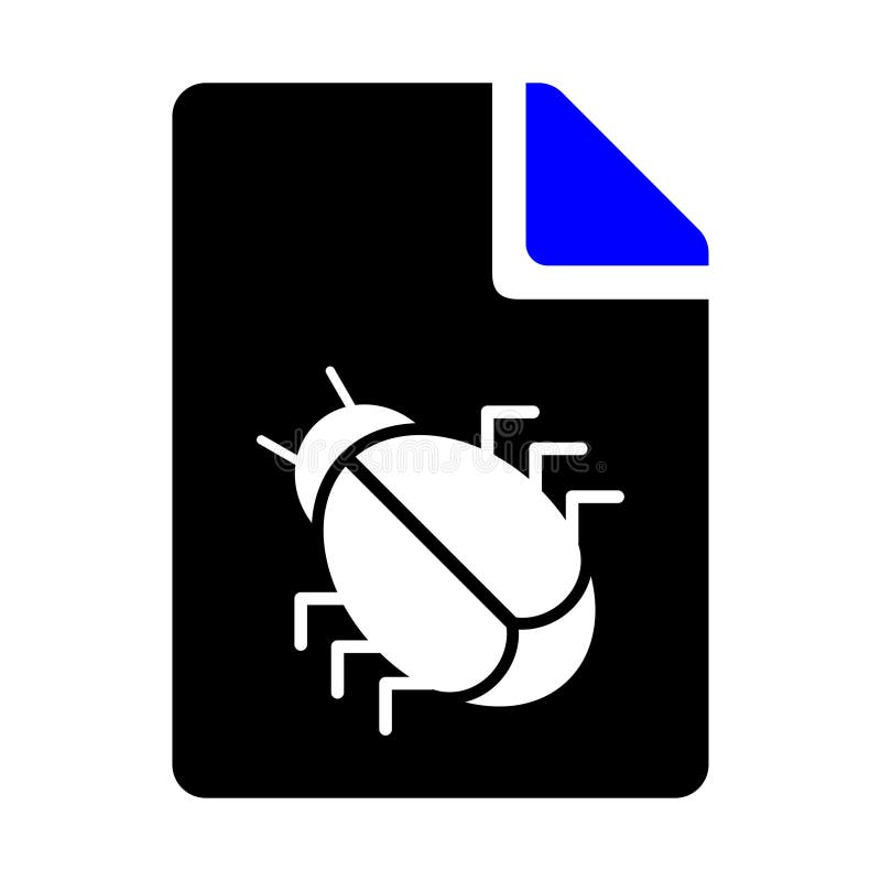 File Bug Icon stock vector. Illustration of vector, malware - 358759600