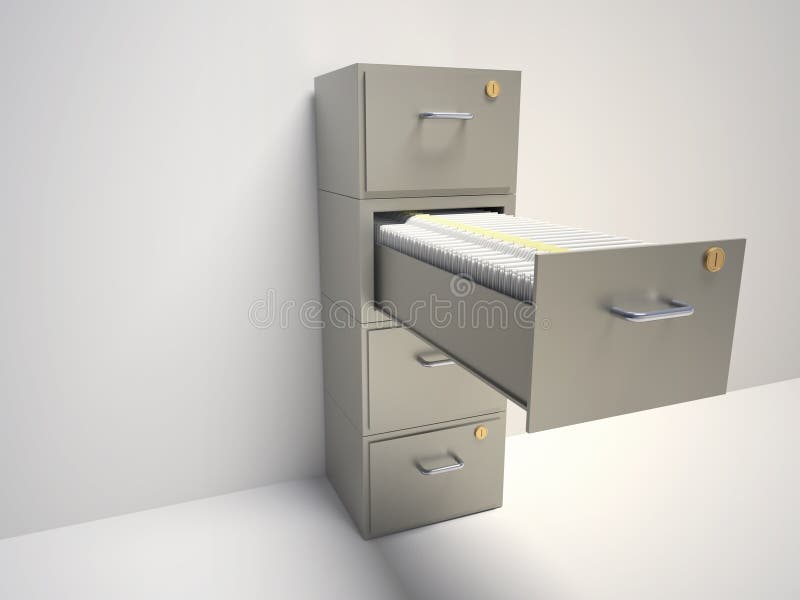 File cabinet stock illustration. Illustration of file - 13526692