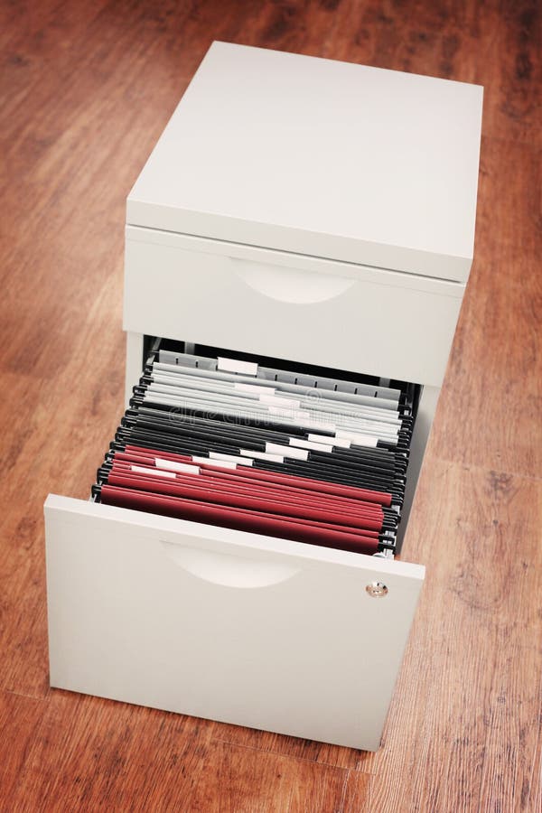 File Cabinet and 43 Folders Stock Image - Image of legal, document: 4262741