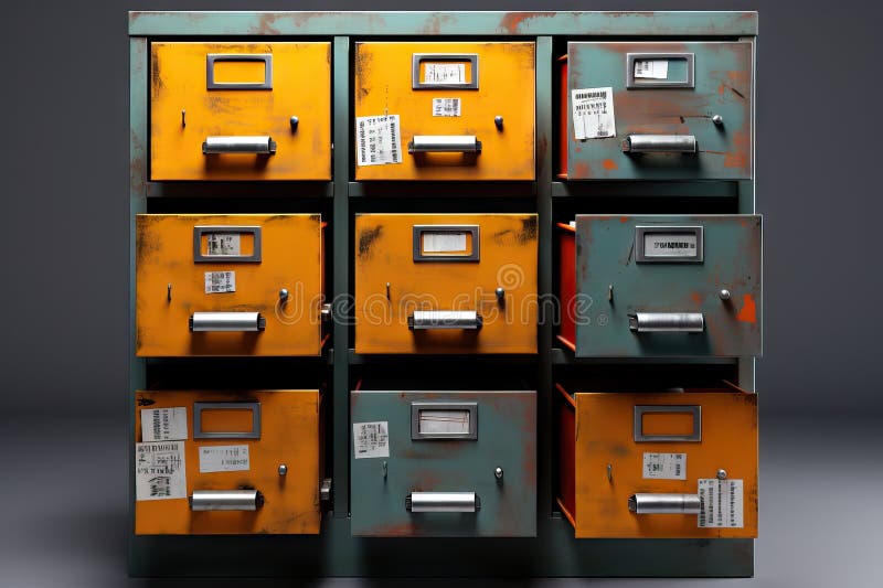 File cabinet stock illustration. Illustration of order - 302192408