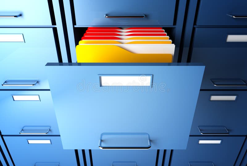 File cabinet stock illustration. Illustration of file - 13526692