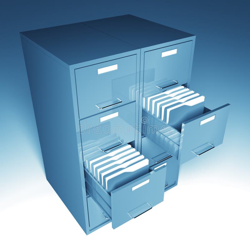 Locked file cabinet (3D) stock illustration. Illustration of iron ...