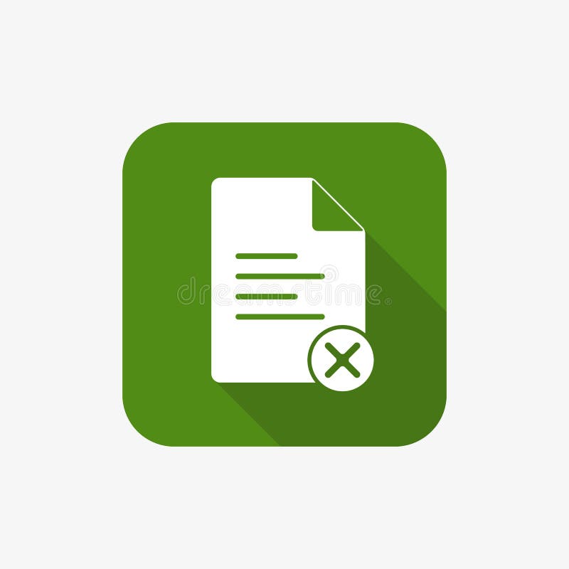 File with Cancellation Cross Sign. Delete or Cancel Document Icon Stock ...