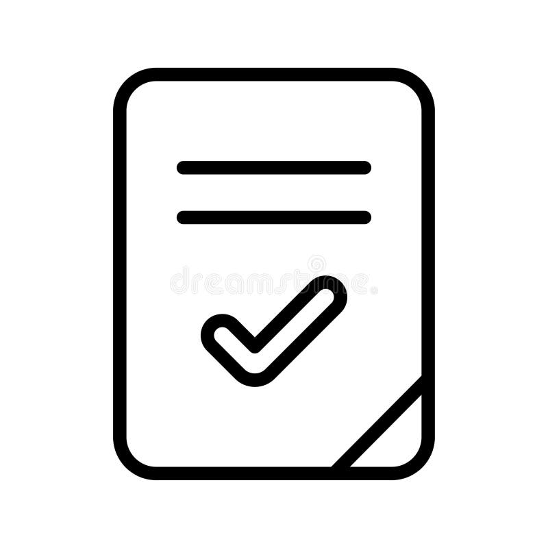 File checking icon stock vector. Illustration of tick - 205078567