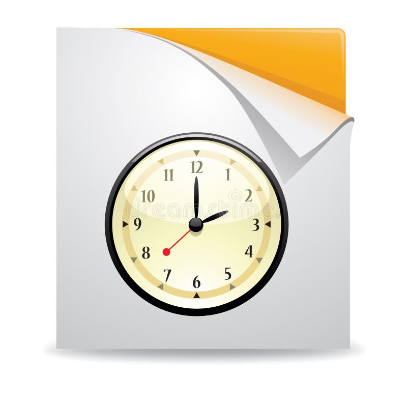 File and Clock stock illustration. Illustration of office - 24483700