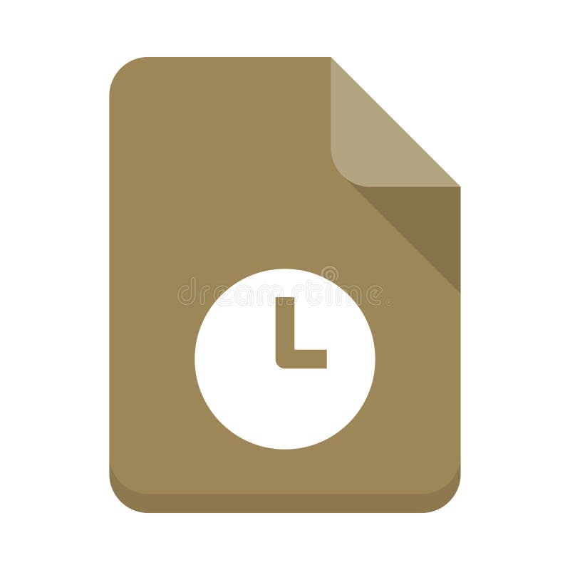 File Clock Line VECTOR Icon Stock Illustration - Illustration of ...