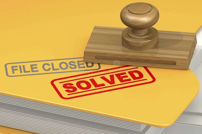 File Closed Solved Stamp with Yellow Folder Stock Illustration ... File Closed Solved Stamp with Yellow Folder Stock Illustration ...
