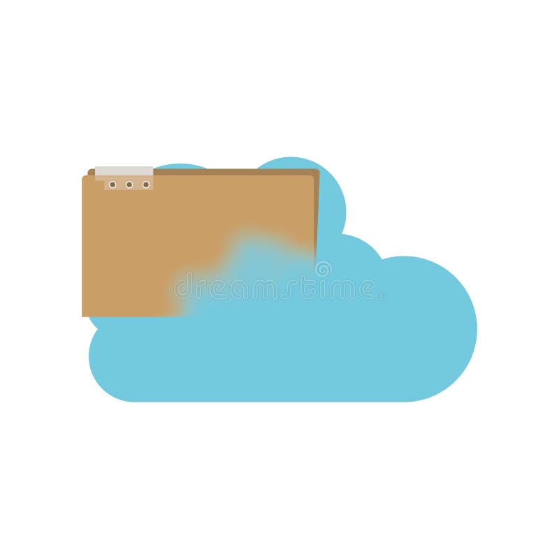 File and Cloud Computing Design Stock Illustration - Illustration of ...