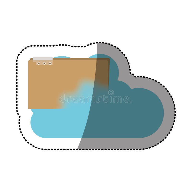 File and Cloud Computing Design Stock Illustration - Illustration of ...