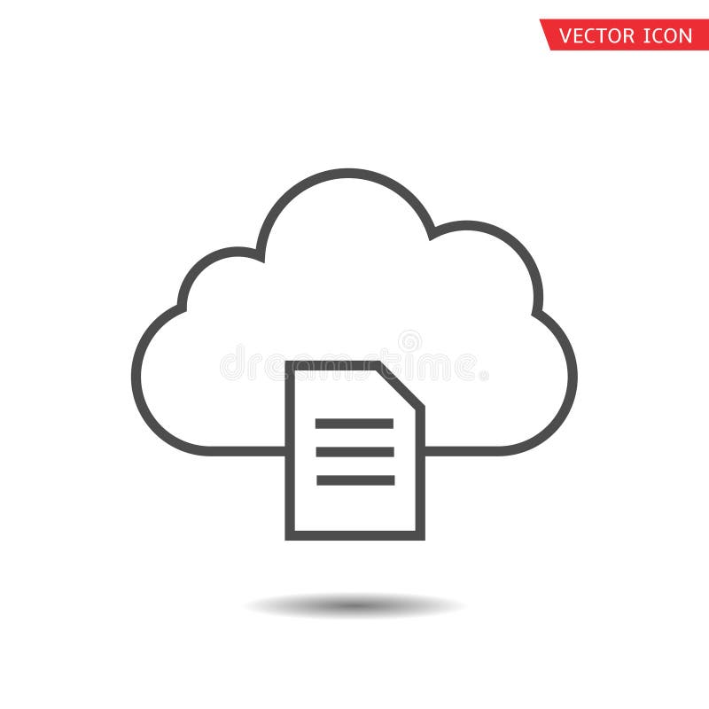 File cloud icon stock illustration. Illustration of communication ...