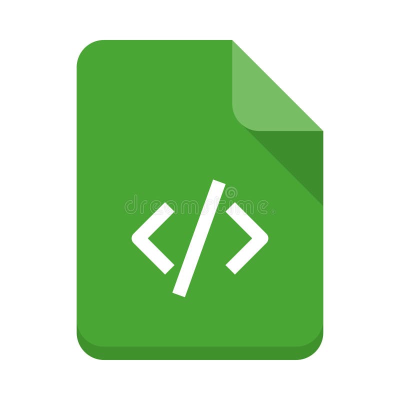 File Coding Vector Flat Icon Stock Illustration - Illustration of ...