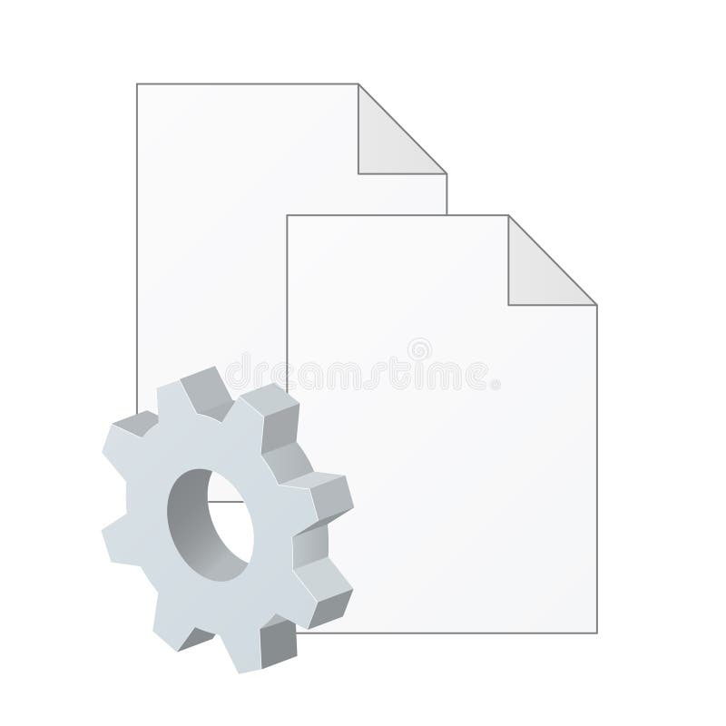 File Computer Folder Icon Isolated on White Background Stock Vector ...