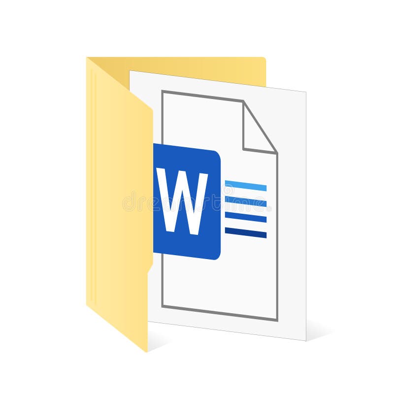 File Computer Folder Icon with Error Isolated on White Background Stock ...