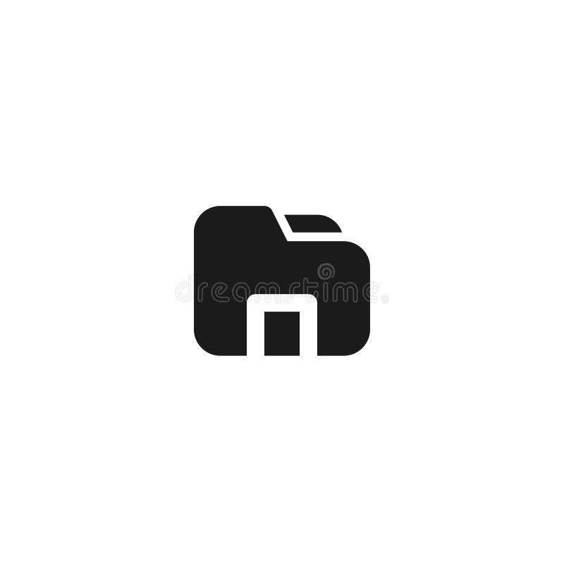 File Computer Folder Icon Design. Simple Clean Line Art Professional ...