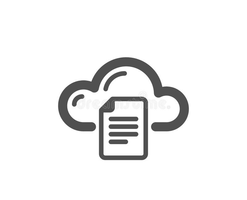 File Data Storage Icon. Cloud Computing Sign. Vector Stock Vector ...
