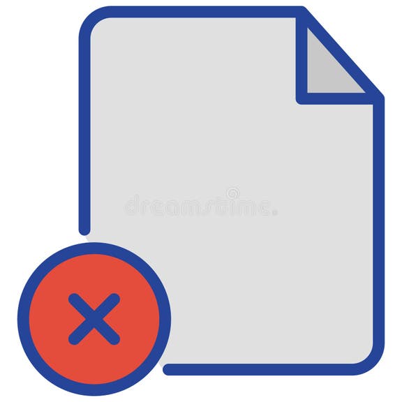 File Delete Isolated Vector Icon Which Can Easily Modify or Edit Stock ...