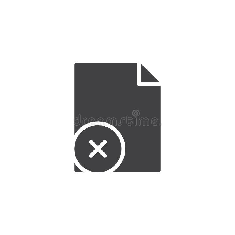 File Delete vector icon stock vector. Illustration of paper - 115661800