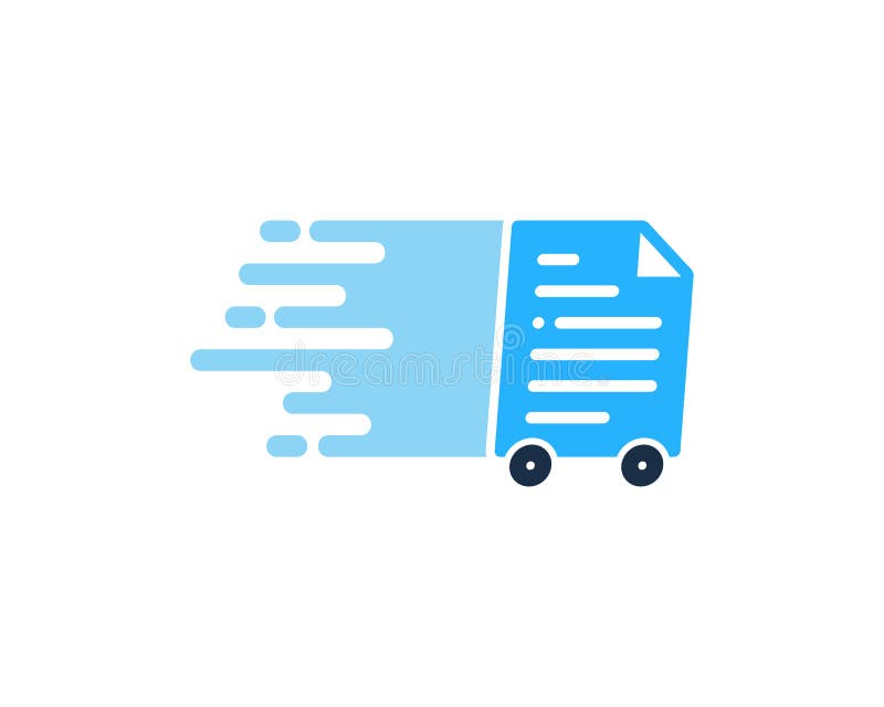 File Delivery Logo Icon Design Stock Vector - Illustration of element ...