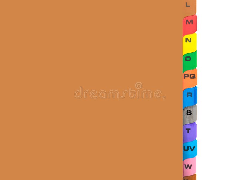File Dividers stock photo. Image of data, card, organizer - 25972590