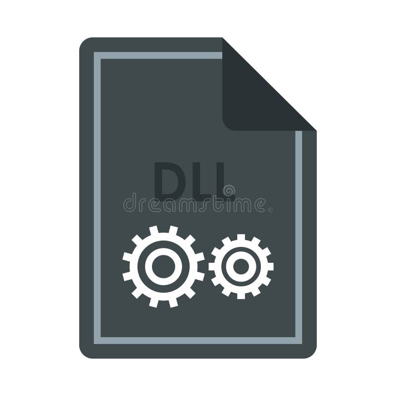 File DLL icon, flat style stock vector. Illustration of communication ...